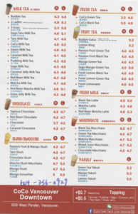 CoCo Fresh Tea & Juice Downtown Vancouver | Foodgressing