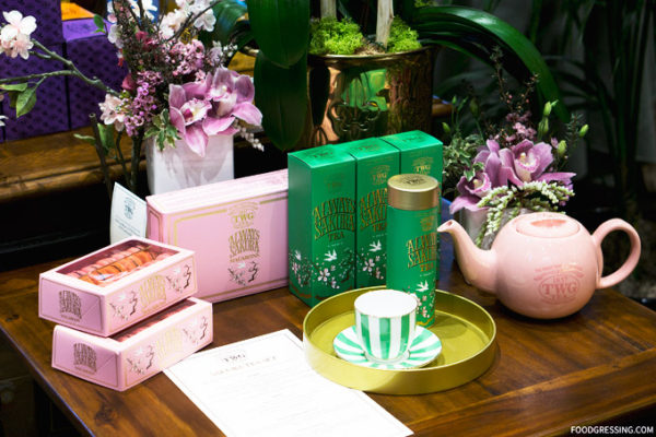 TWG Tea Salon Always Sakura Tea, Macarons and April Dinner Set
