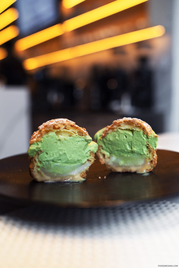 Matcha and Mochi Cream Puff at Origo Club - Foodgressing