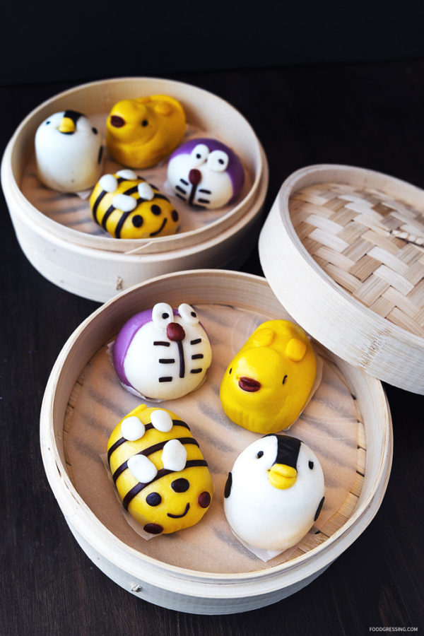 Doraemon, Penguin, Bee, Rubber Ducky Steamed Yolk Custard Buns