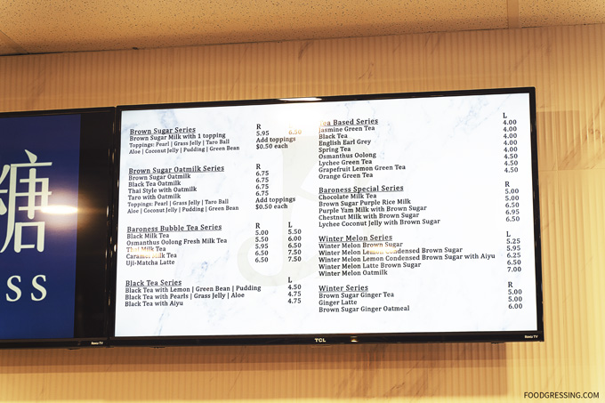 Baroness Bubble Tea in Vancouver: 小黑糖 - Foodgressing