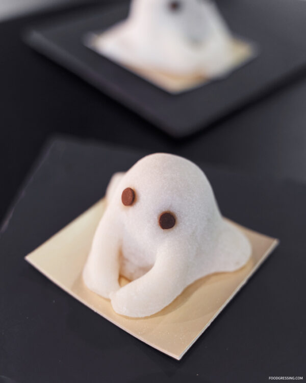 Halloween Mochi Ghost at 3 Quarters Full Cafe - Foodgressing