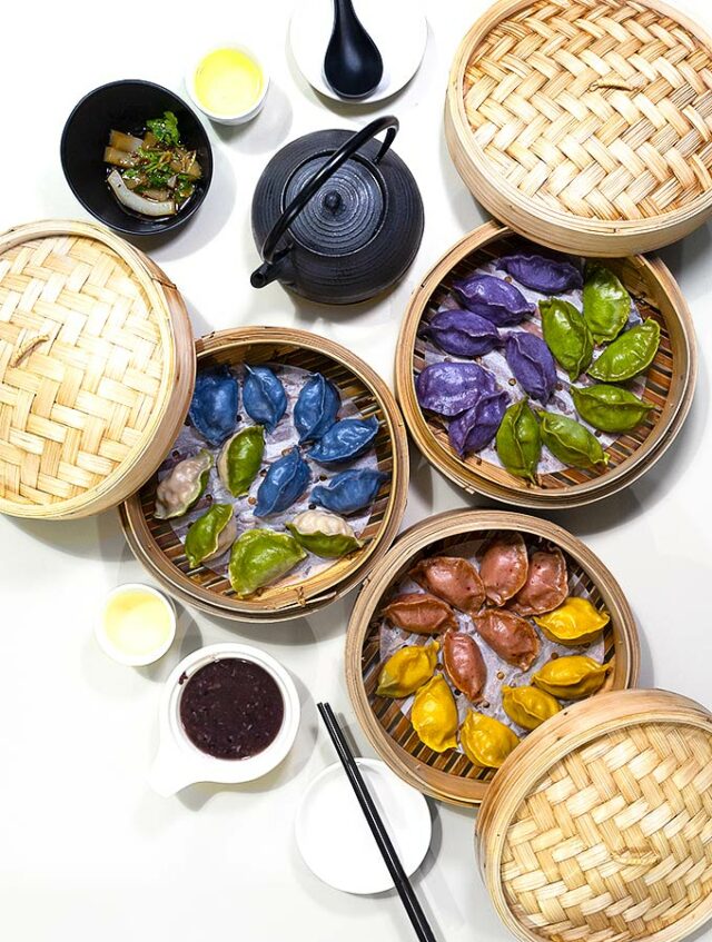 Colourful Handmade Dumplings at Nine Dumplings | Robson Public Market