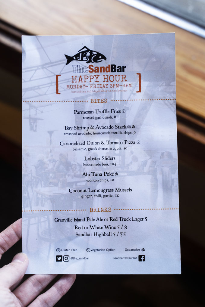 Sandbar: New Happy Hour Monday - Friday 3 pm - 6 pm - Foodgressing