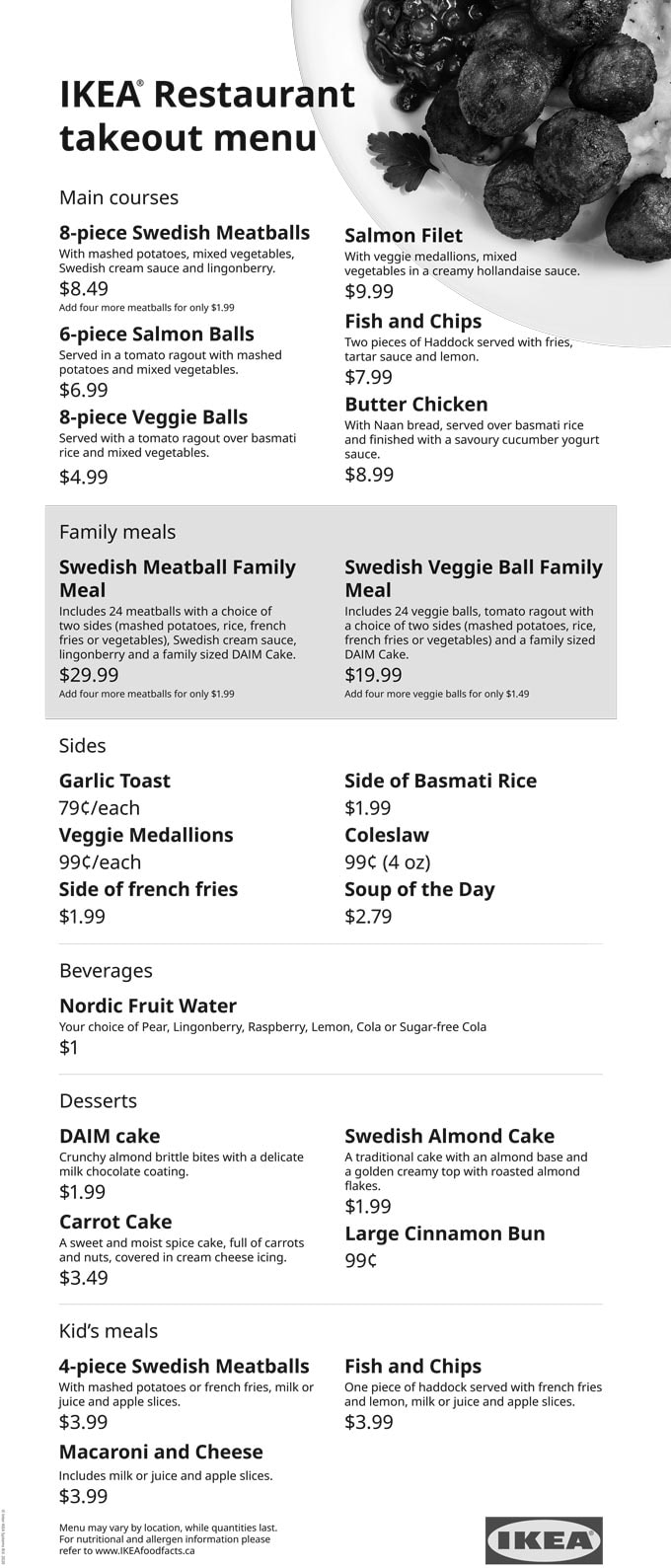 IKEA Canada Takeout Menu Now Available | What to Order, Family Meals