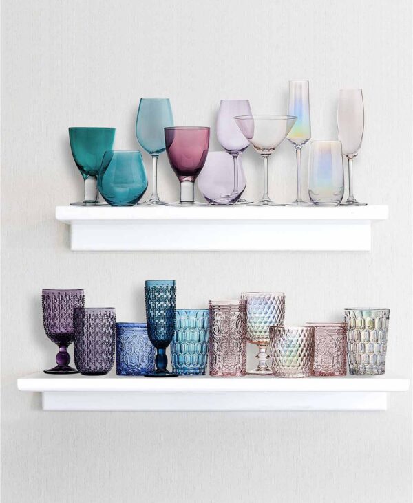 Colored Glassware Ideas: Solid, Muticolored, Sets, Where to Buy, Settings
