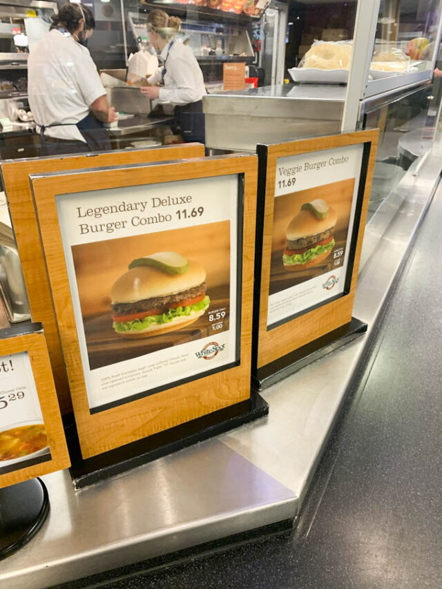 BC Ferries Coastal Cafe Menu, White Spot, Self-Serve, Food and Drinks