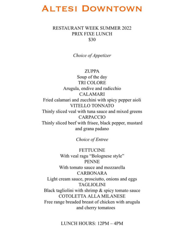NYC Restaurant Week 2022 Summer: Restaurant Menus Highlights