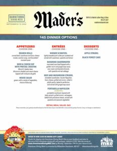 Milwaukee Downtown Dining Week 2022: Menus Highlights, Dates