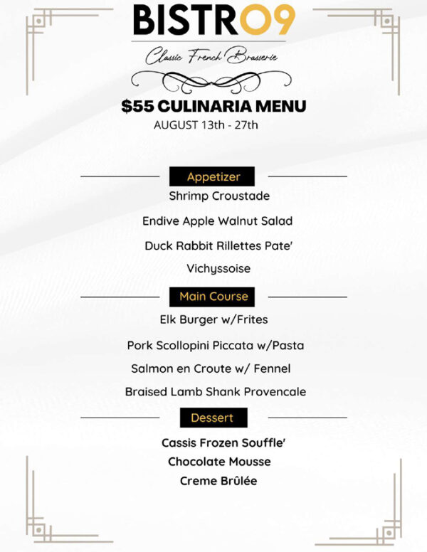Culinaria San Antonio 2022 Restaurant Week August Texas: Menus