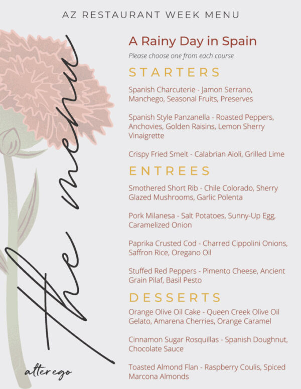 Arizona Restaurant Week 2022 Fall Sept: Menus Highlights Dates