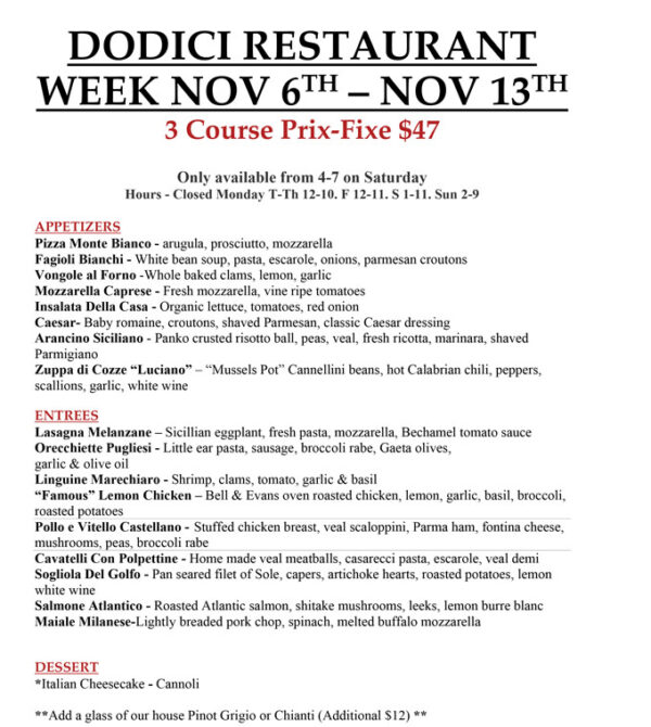 Long Island Restaurant Week 2022 Fall: Menus Highlights, Dates