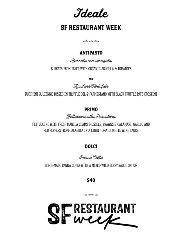Fall SF Restaurant Week 2022: Menus, Dates - San Francisco CA