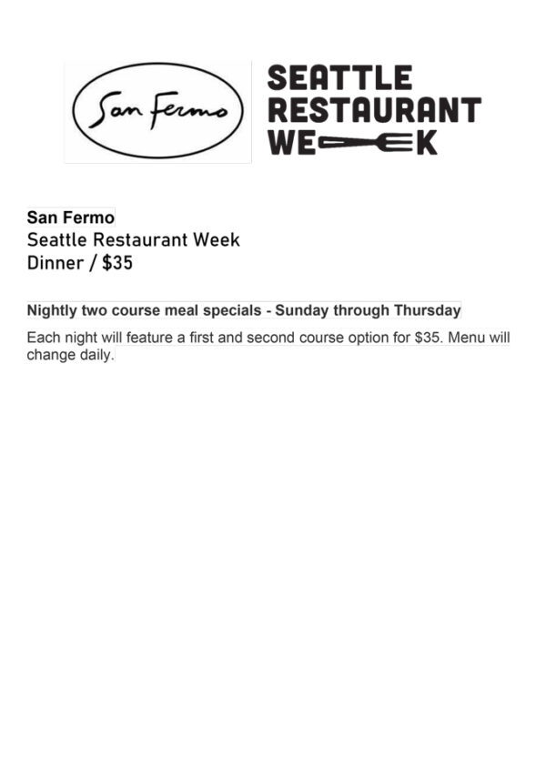 Seattle Restaurant Week 2022 : Menus, Dates, Highlights