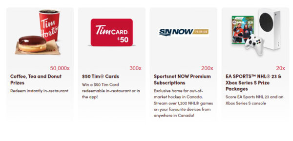Tim Hortons Hockey Cards 2022-23 & Collect to Win Contest 2022
