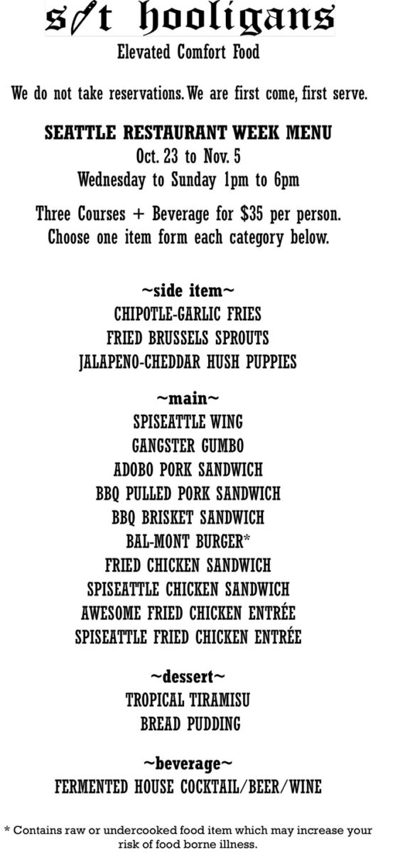 Seattle Restaurant Week 2022 : Menus, Dates, Highlights