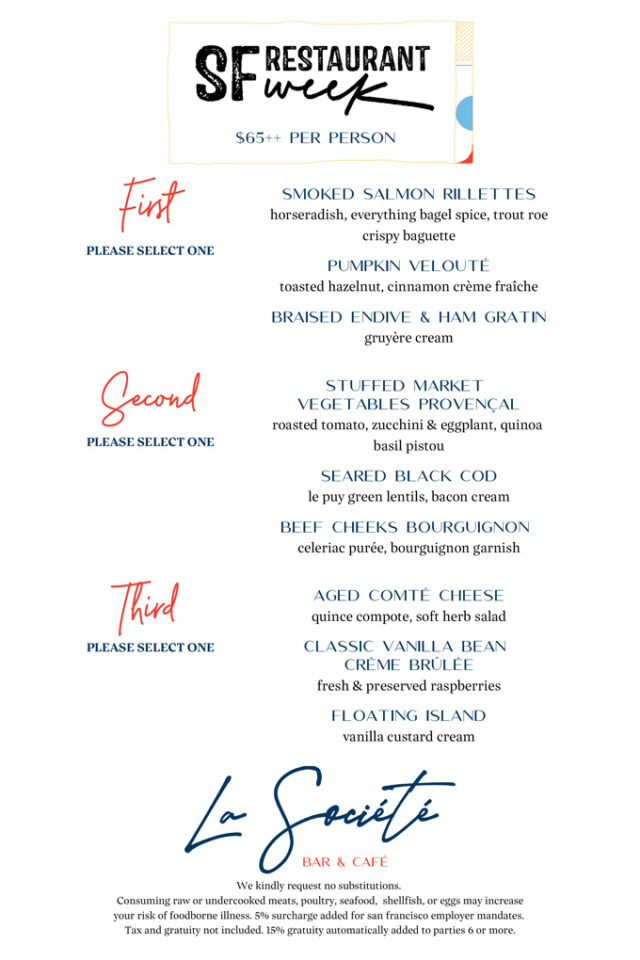 Fall SF Restaurant Week 2022: Menus, Dates - San Francisco CA