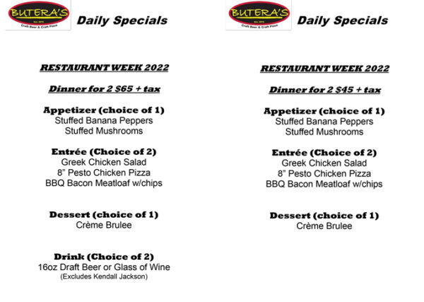 Buffalo Restaurant Week 2022 New York: Menus, Dates