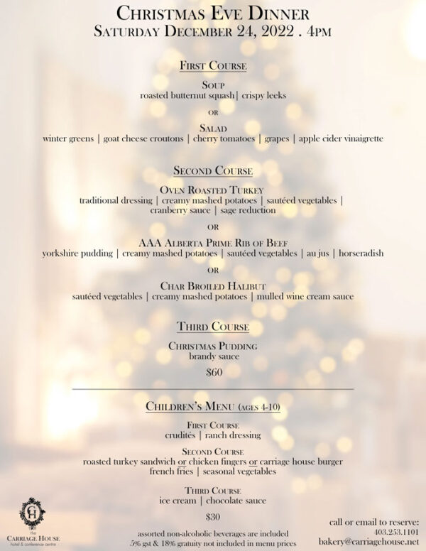 Christmas in Calgary 2022: Dinner, Turkey To Go, Brunch