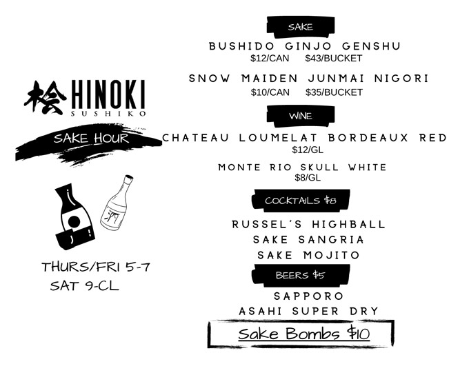 Sushi & Sake Happy Hours Chicago: Hinoki Sushiko & Sushi Hoshi