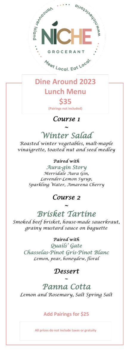 Dine Around & Stay in Town 2023 Victoria BC: Menus, Dates