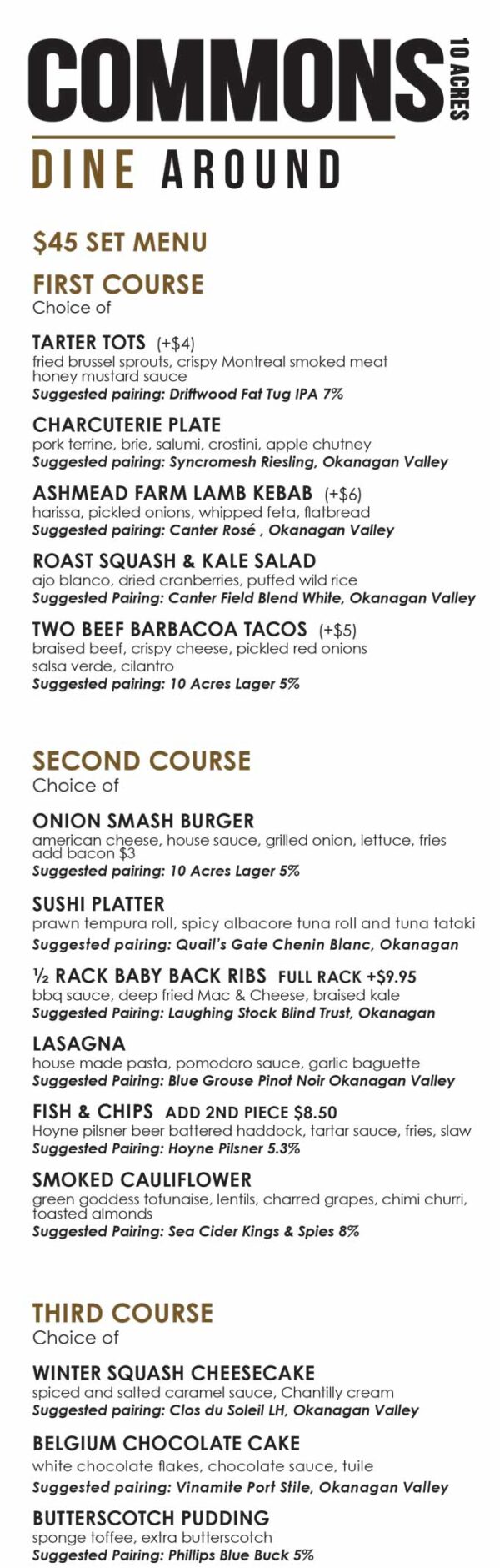 Dine Around & Stay in Town 2023 Victoria BC: Menus, Dates