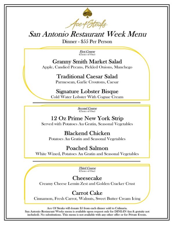 Culinaria San Antonio Restaurants Week 2023 Winter Highlights