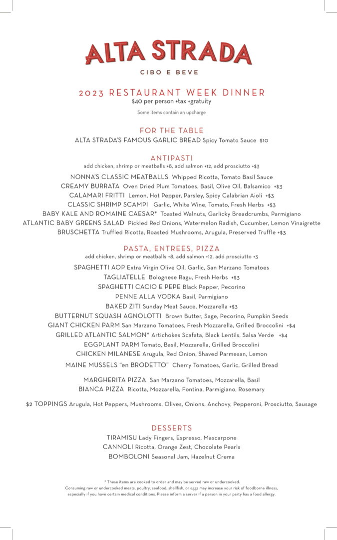 Metropolitan Washington Restaurant Week 2023 Winter - Highlights