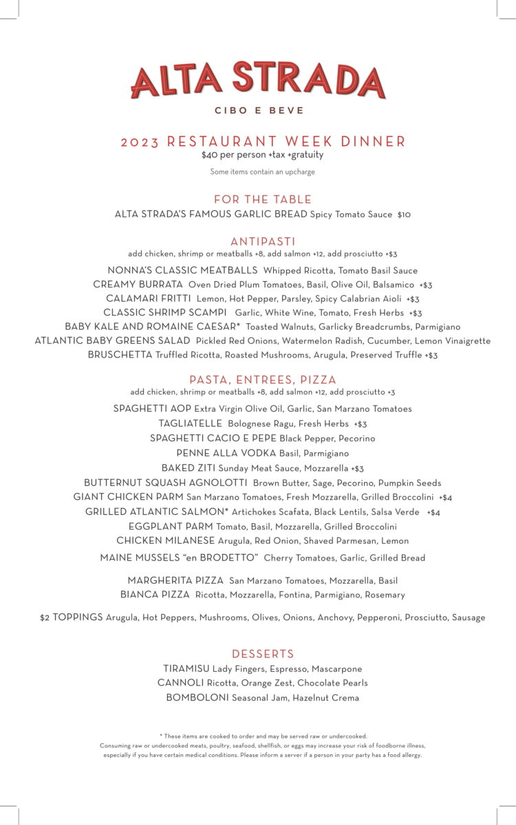 Metropolitan Washington Restaurant Week 2023 Winter - Highlights