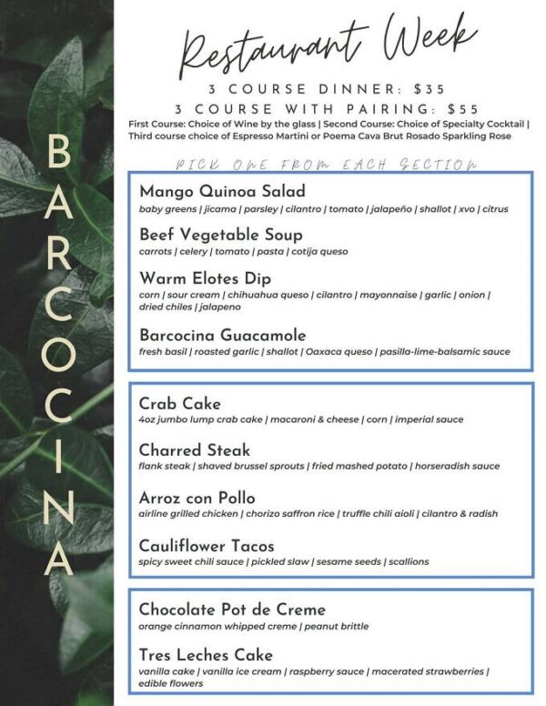 Baltimore Restaurant Week 2023 : Menus, Dates