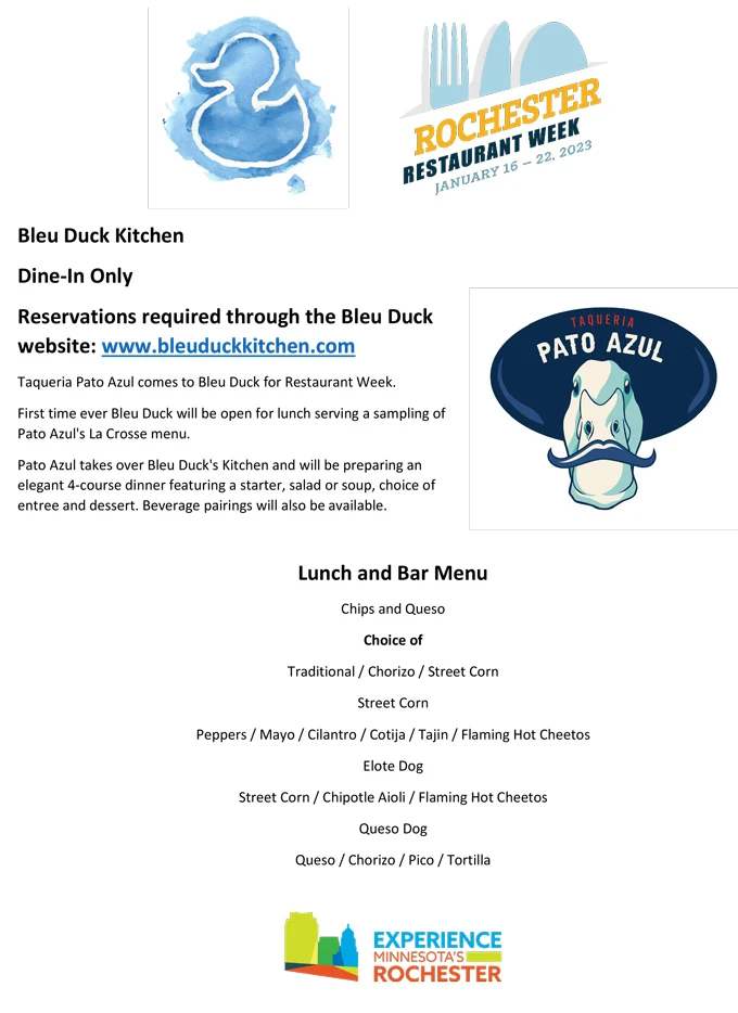 Rochester Restaurant Week 2023 MN: Menu, Highlights