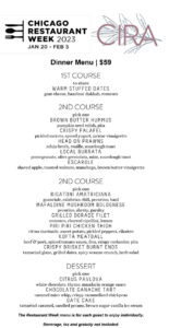 Chicago Restaurant Week 2023 : Menus, Dates, Highlights