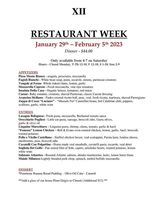 Long Island Restaurant Week 2023 : Menus, Dates