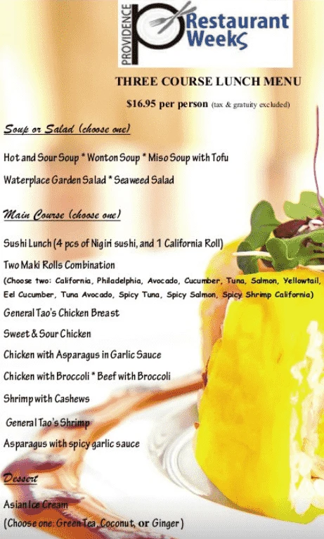 Providence Restaurant Weeks 2023 Rhode Island : Menus, Dates