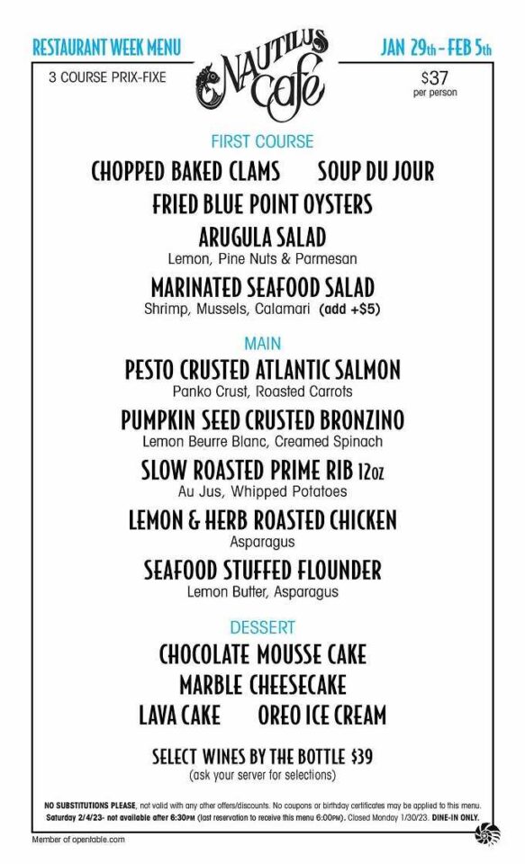 Long Island Restaurant Week 2023 : Menus, Dates