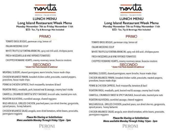 Long Island Restaurant Week 2023 : Menus, Dates