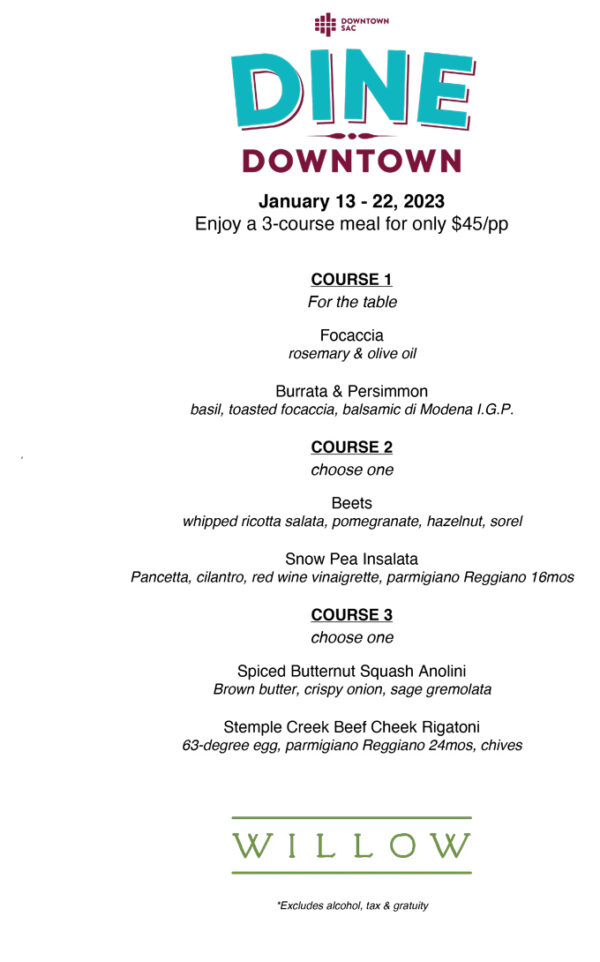 Dine Downtown Sacramento 2023 : Menus, Dates