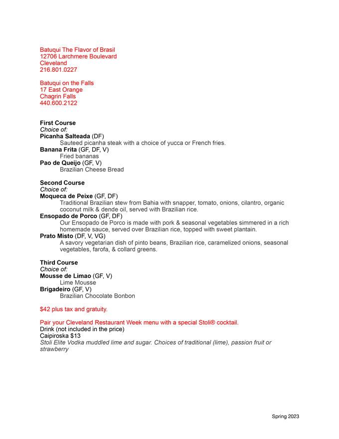 Cleveland Restaurant Week 2023: Menus, Dates