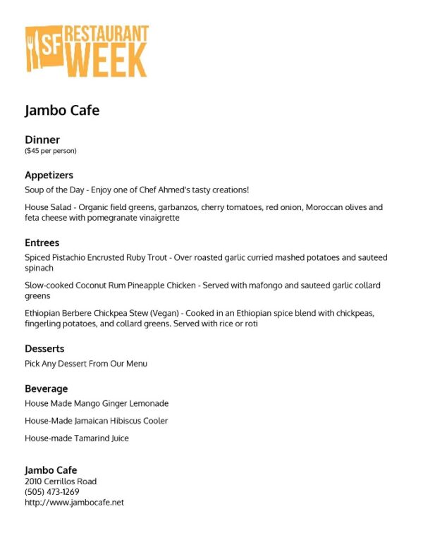 Santa Fe Restaurant Week 2023 : Menus, Dates