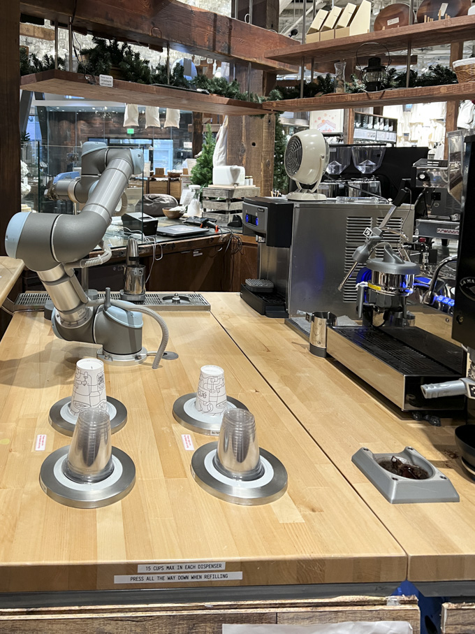 Artly robot barista can grind coffee beans, froth milk, pour latte art