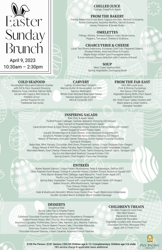 Easter Vancouver 2023 BC: Brunch, Restaurants, Things to Do