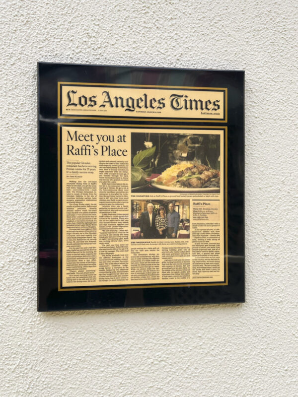 Raffi's Place Glendale California - Iconic Persian Restaurant