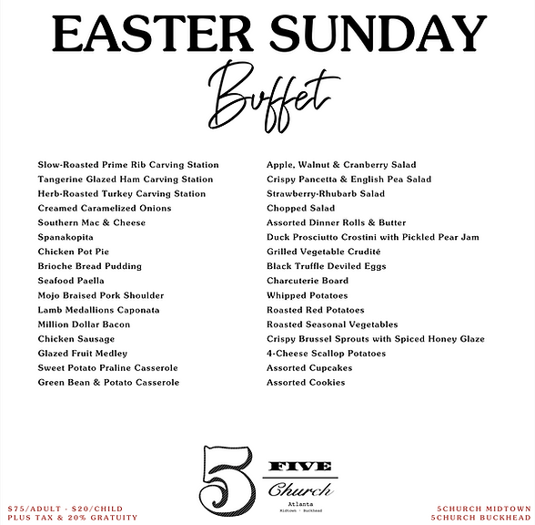 Easter Atlanta 2023 GA: Brunch, Restaurants, Things to Do