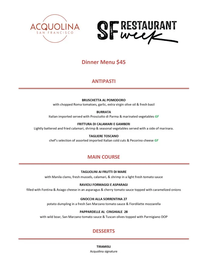 San Francisco Restaurant Week 2023: Menus, Dates