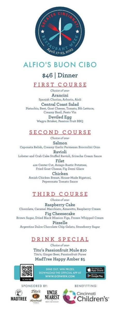 Greater Cincinnati Restaurant Week 2023: Menus, Dates