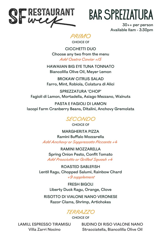 San Francisco Restaurant Week 2023: Menus, Dates