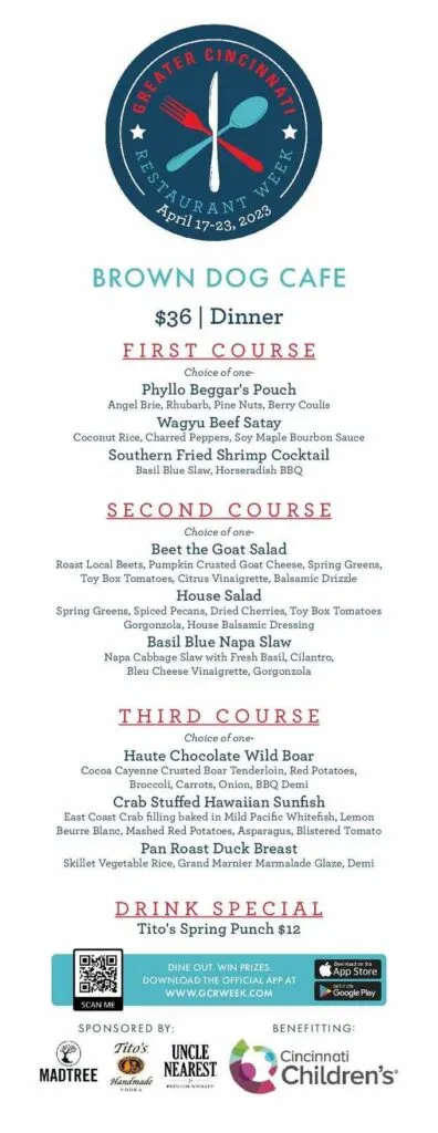 Greater Cincinnati Restaurant Week 2023: Menus, Dates
