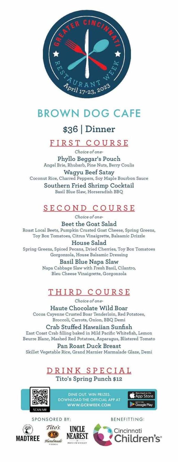 Greater Cincinnati Restaurant Week 2023: Menus, Dates