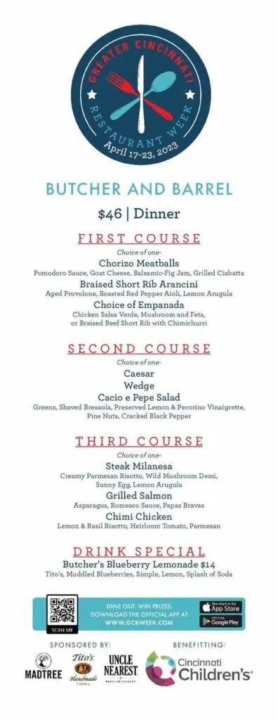 Greater Cincinnati Restaurant Week 2023: Menus, Dates