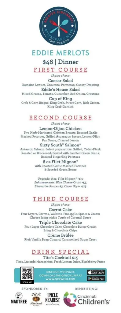Greater Cincinnati Restaurant Week 2023: Menus, Dates